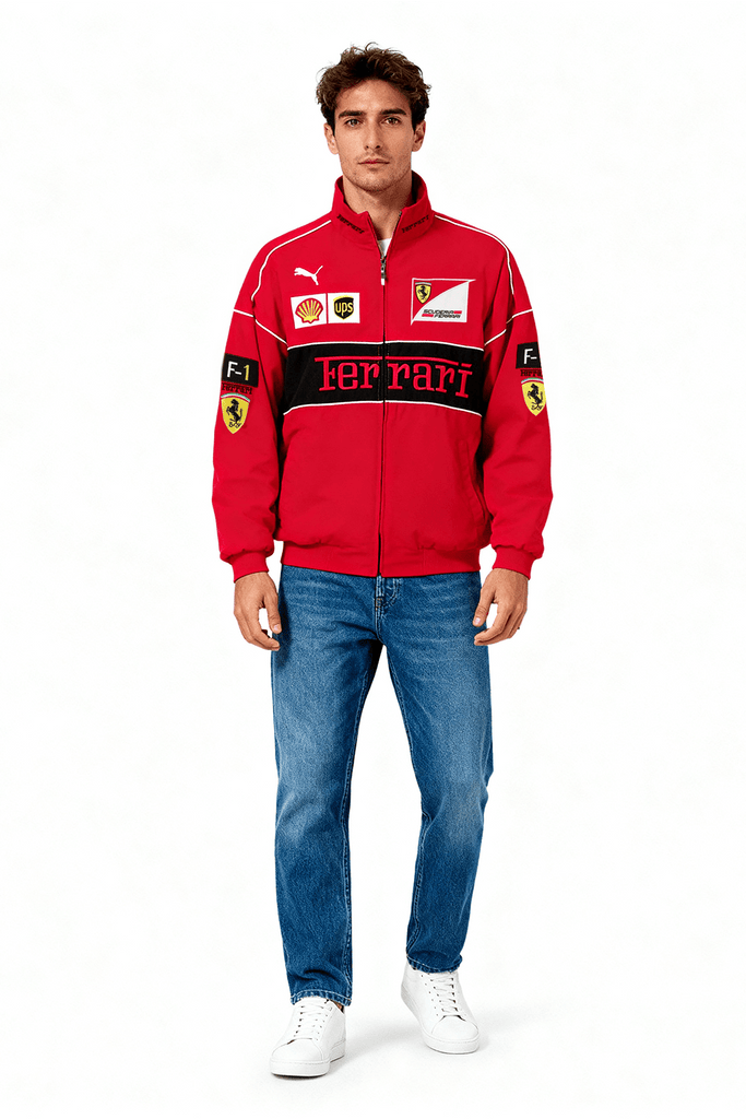 Ferrari F1 Jacket - Vintage Racing Jacket - Red Racing Edition ...